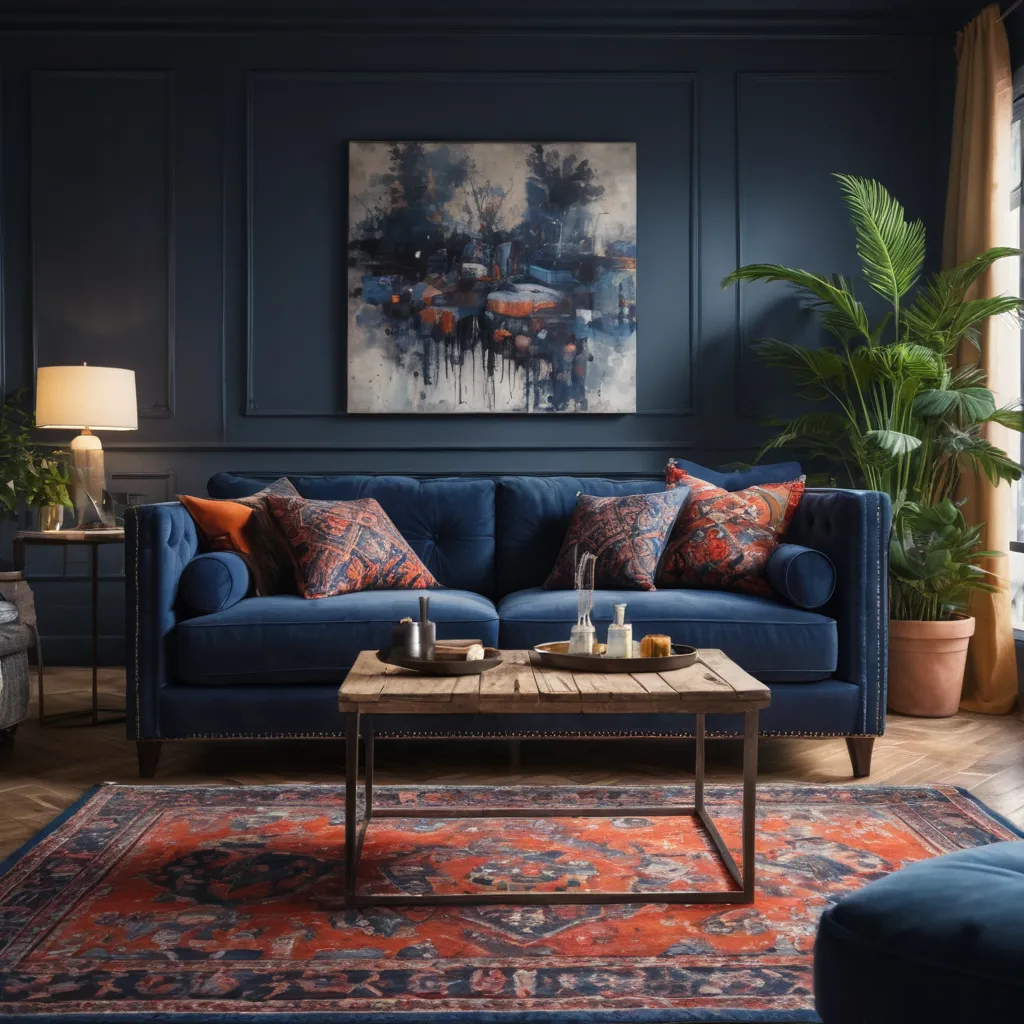 Choosing the Perfect Rug for Your Navy Couch